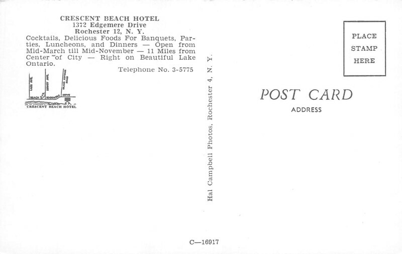 Crescent Beach Hotel Rochester NY Restaurant Hal Campbell Photos | eBay
