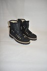 New! Ganni Women's Edna Black Quilted Lace Up Boots Size 8 US | eBay