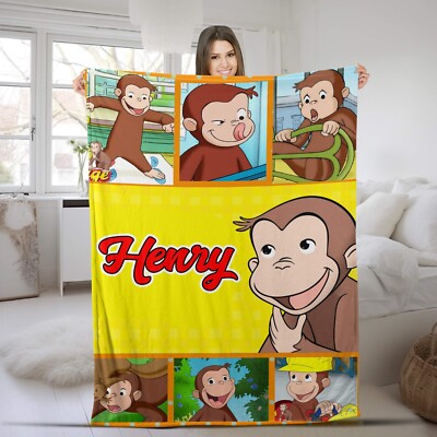 Personalized Curious George Blanket, Curious George Blanket, Custom ...