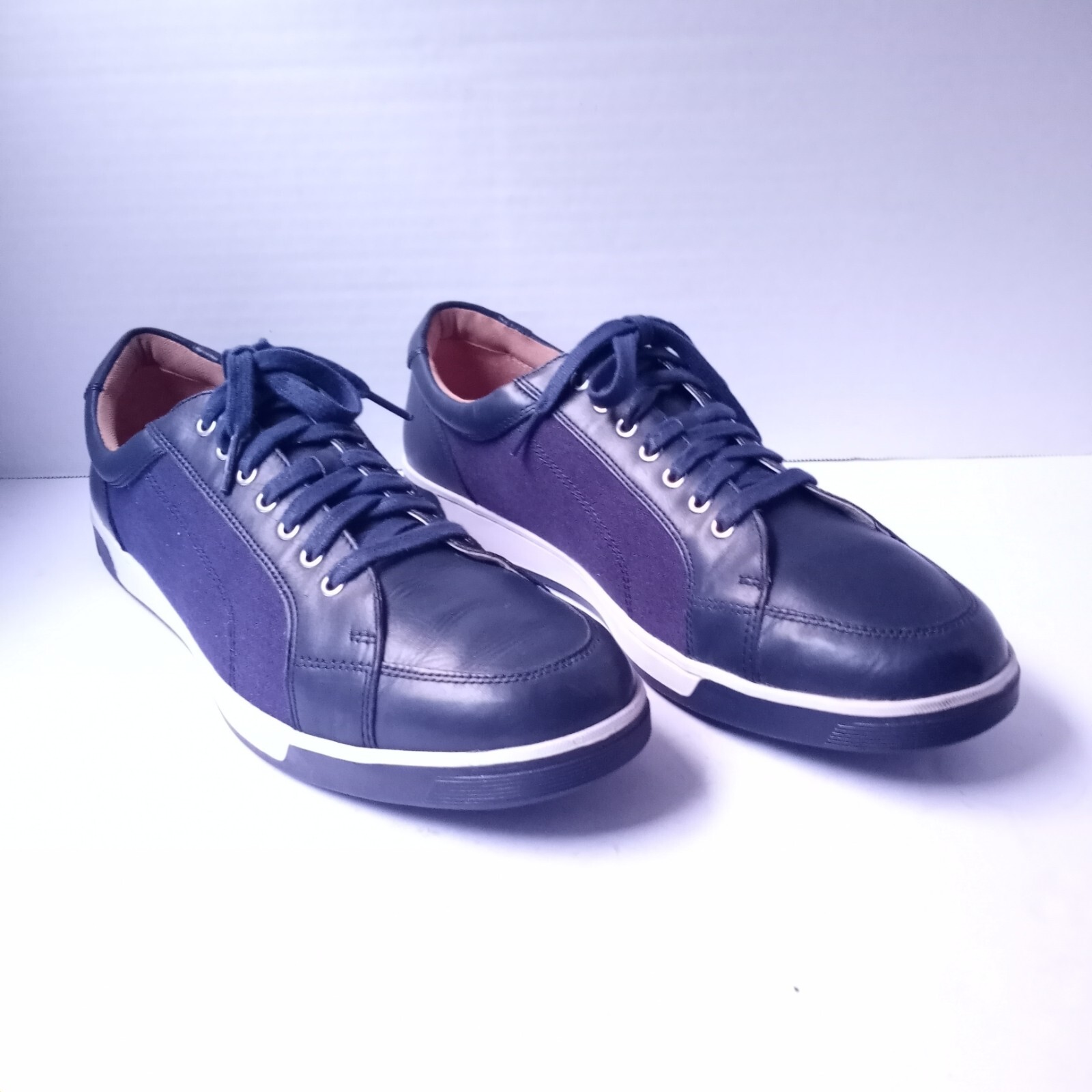 Cole Haan Vartan Sport Blazer Blue Leather & Canvas S… - Gem