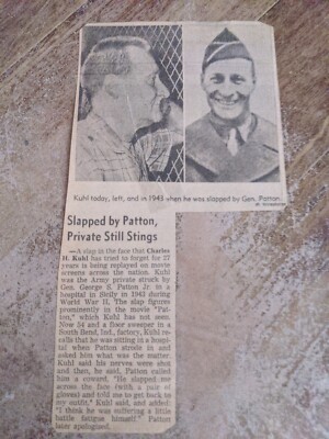 1970 Newspaper Clipping Slapped By General Patton Still Stings 27 Year ...