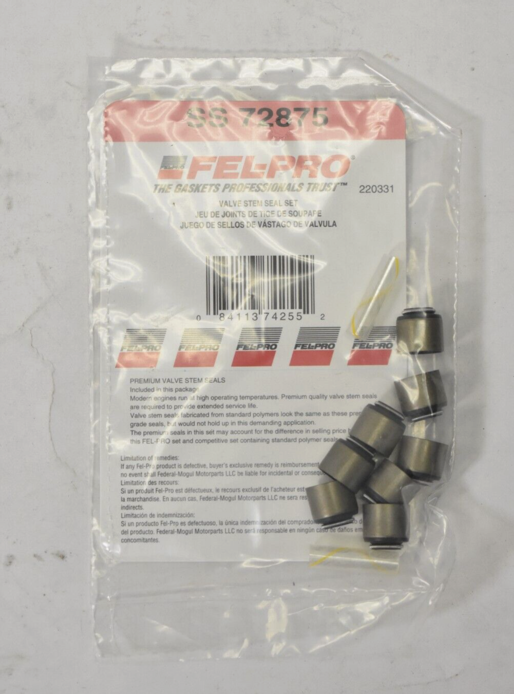 Engine Valve Stem Oil Seal Set Fel-Pro SS 72875 for sale online | eBay
