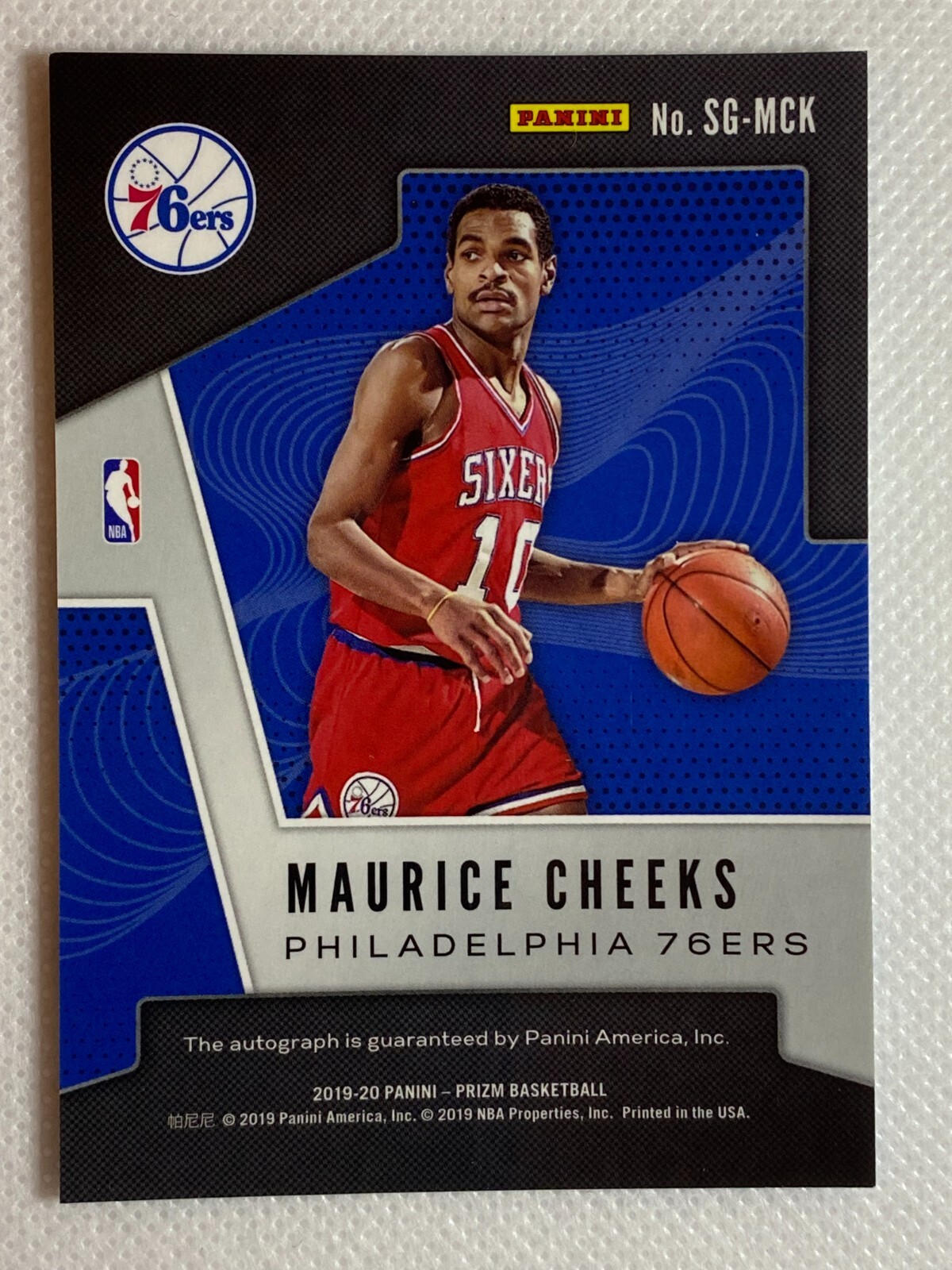 2019 MAURICE CHEEKS AUTO PANINI BASE PRIZM SIGNED AUTOGRAPH L298 | eBay