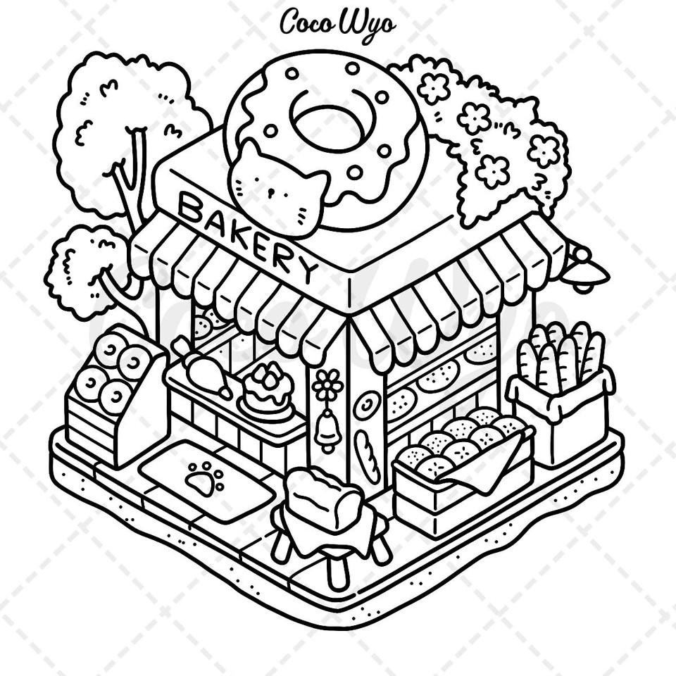 Little Corner: Coloring Book for Adults and Teens, Super Cute Designs ...
