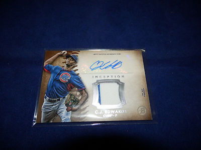 2015 Bowman Inception Baseball C. J. Edwards Jersey And Autographed ...