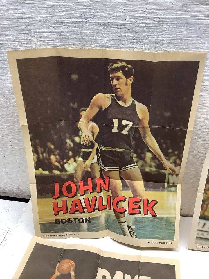 Vintage 1968 Topps NBA Basketball Poster 8x10 Stickers Too | eBay