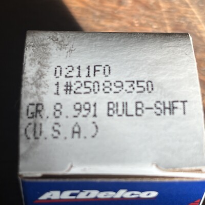 NOS ACDelco Light Bulb PC195 - GM25089350 Instrument Panel Light | eBay