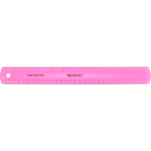 Westcott Shatterproof Ruler, 12-Inch, Pink (16011) | eBay