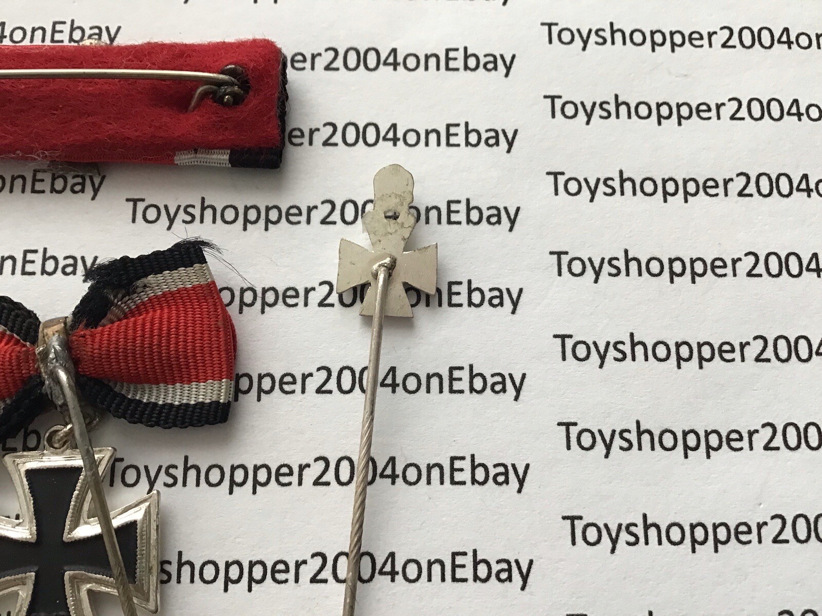 German WW2 1957 Veteran Knights Cross Oaks Swords Miniature Medals ...