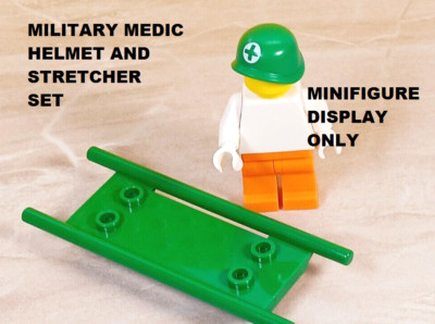 LEGO Military Medic Set Green Helmet Stretcher Medical Emergency ...