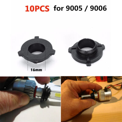 10pcs Black S2 9005 9006 LED Headlight Adapter Bulb Holder Headlamp ...