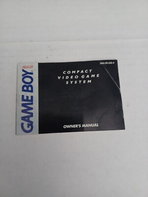 Game Boy Compact Video Game System Instruction Booklet Owners Manual ...