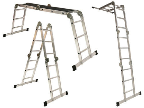 ÉCHELLE EN ALUMINIUM STEP UP COBRA GR.13 RÉGLABLE AVEC DIFFÉRENTES ...