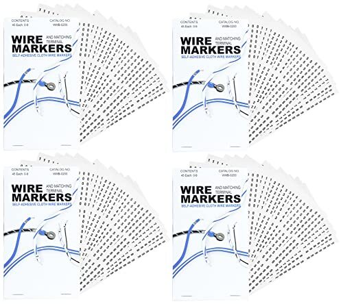 1,800 Piece Wire Marker Labels - Includes Numbers 0 Through 9, Self ...