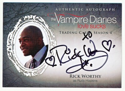 The Vampire Diaries Season 4 Rick Worthy " 3 3XO" Inscription Autograph ...