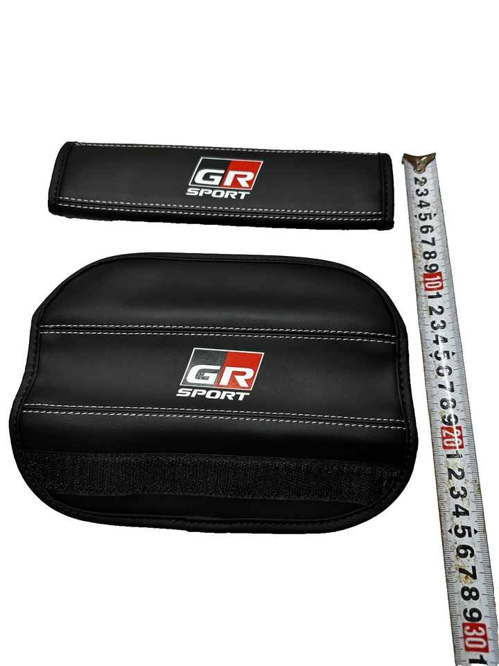 Toyota GR Sport Seat Belt Pads | Black Leather | JDM Racing Accessories ...