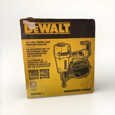 DEWALT DW66C-1 Pneumatic 15-Degree Coil Siding Nailer | eBay