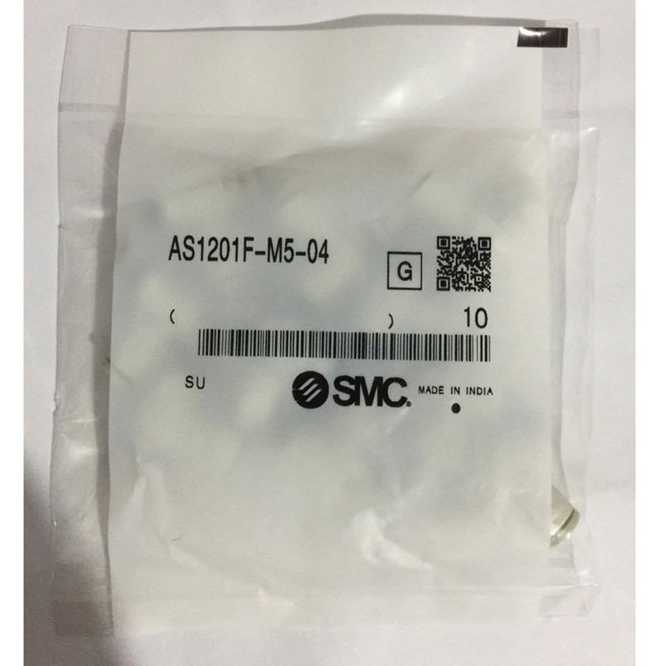 10X SMC NEW AS1201F-M5-04 PLC 4MM Elbow Speed Controller Air Flow ...