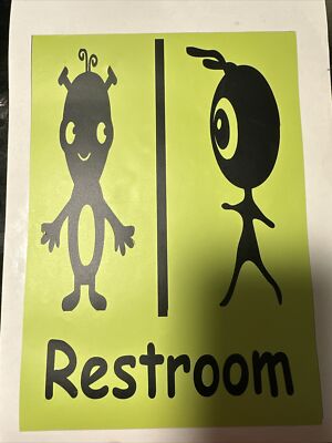 Restroom Sign / Funny / Vinyl Sign Wall Door 6" x 8" | eBay