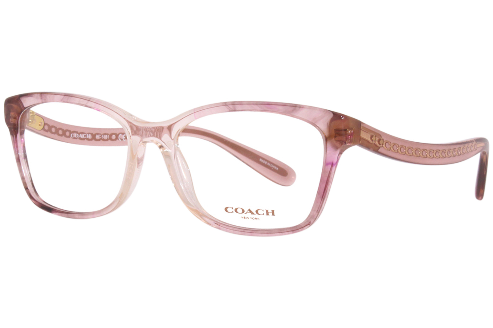 Coach HC6181 5656 Eyeglasses Frame Women's Transparent Pink Ombre Full ...
