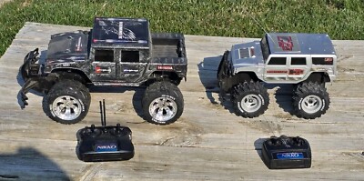 2 Vintage Hummer H2 Nikko Remote Control RC Trucks Untested With ...