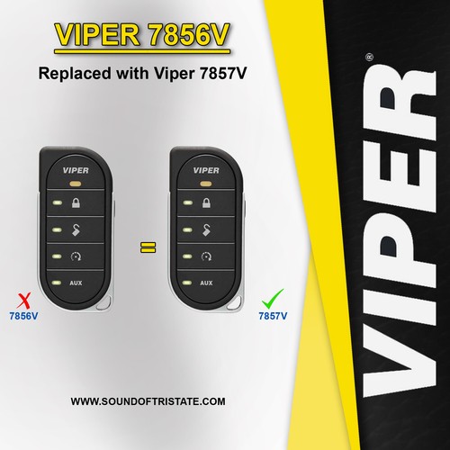 Viper 7856V 2 Way LED Remote Transmitter for Select Viper Alarms ...