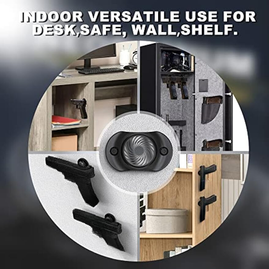 4-Pack Gun Magnet Mount for Vehicle,Desks,Safes and Wall | Concealed ...