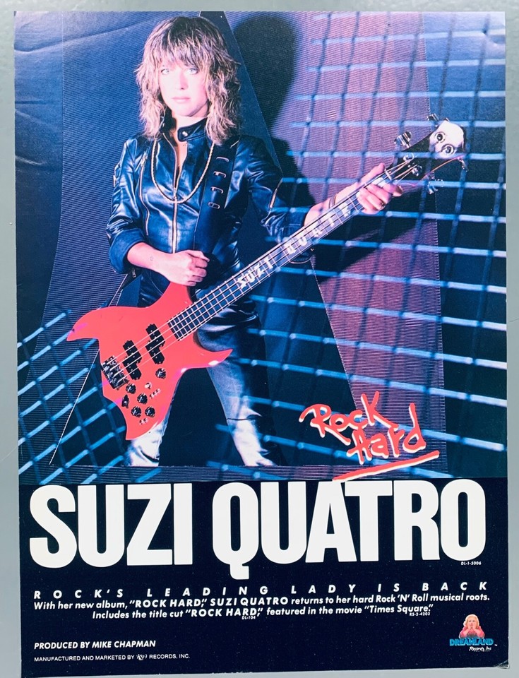 SUZI QUATRO 1980 original POSTER ADVERT ROCK HARD | eBay