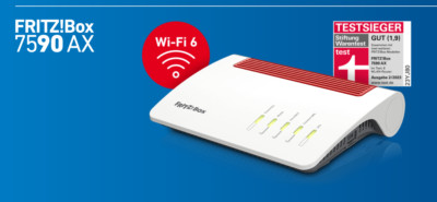 AVM FRITZ!Box 7590 AX V2 WI-FI 6 N Router ADSL/VDSL WLAN MESH 20002998 ...