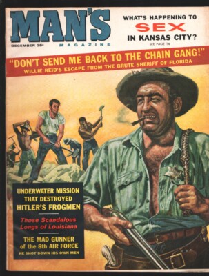 MAG: Man's Magazine 12/1959-Chain gang cover-Bill Wenzel cartoons ...