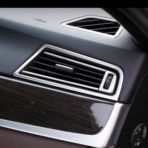 2x Stainless For BMW 5 Series F10 Car Center Side Air Vent Outlet AC ...