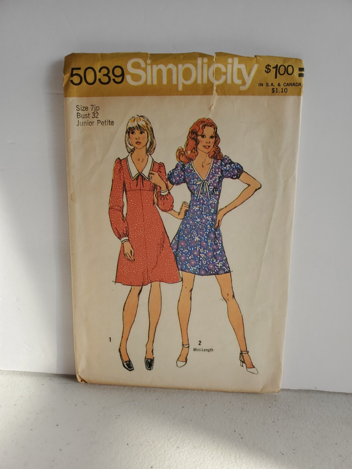 Vintage 70s Simplicity Pattern 5039 Misses' Petite DRESS in 2 Lengths ...