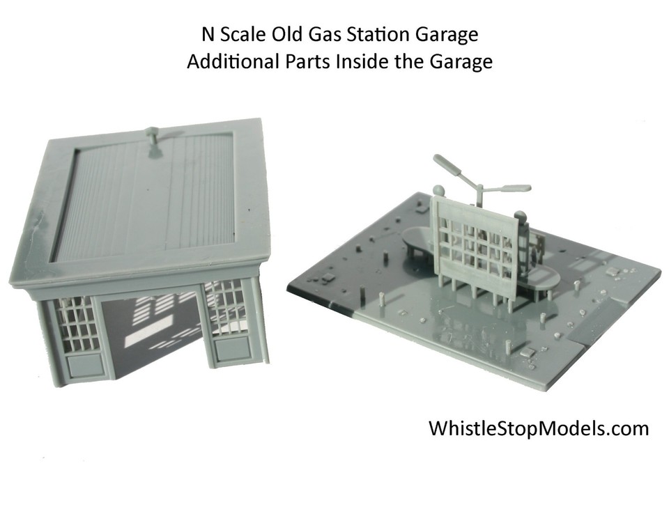N Scale 1/160 Octagon Gas Station | Whistle Stop Models | eBay