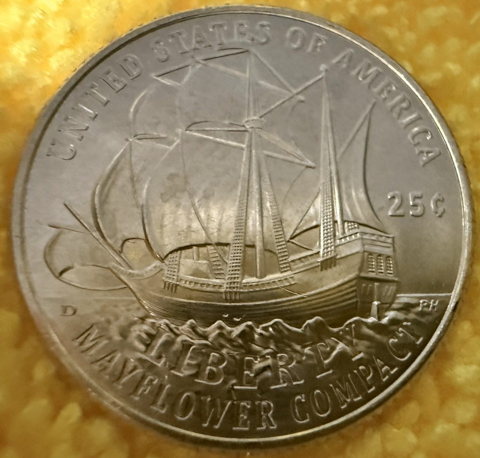 80 2026 P&D Mayflower Compact Quarters from rolls! 40 P and 40 D Mint ...