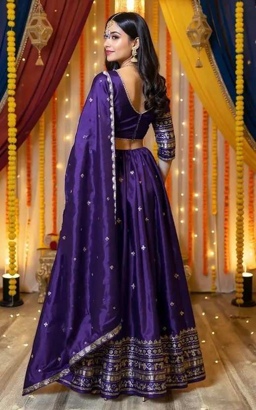 Lehenga Choli Bollywood Purple Lehenga Designer Party Indian Wedding Saree Sari | eBay