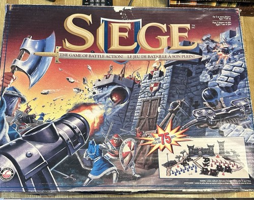 SIEGE The game Of Battle Action Weapons Warriors Board Game Complete ...