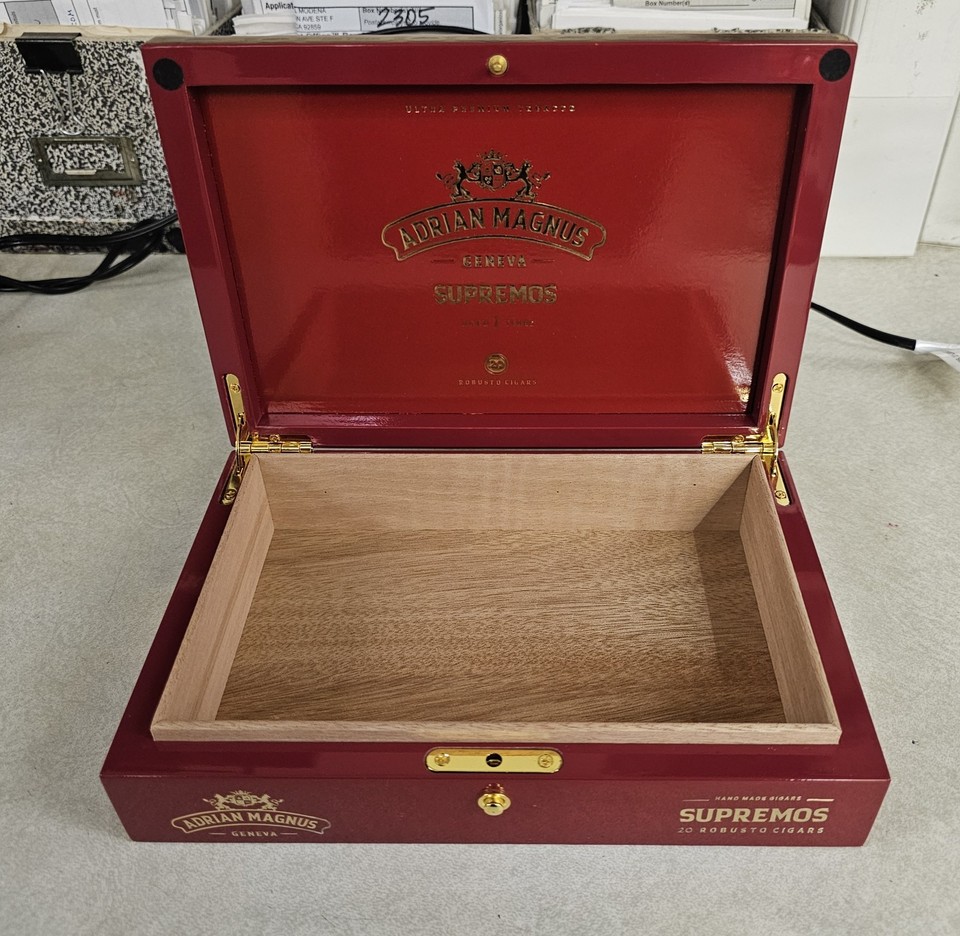 Adrian Magnus Empty Wooden Cigar Box | eBay