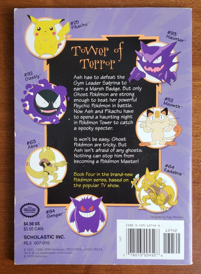 Pokemon NIGHT IN THE HAUNTED TOWER Tracey West 1999 Paperback First ...