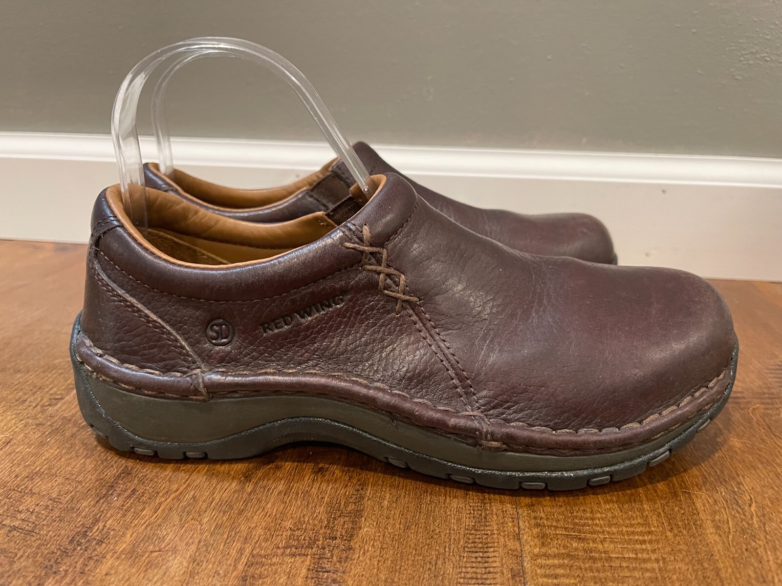 Red Wing Brown Leather Steel Toe Work Slip-On Loafers… - Gem