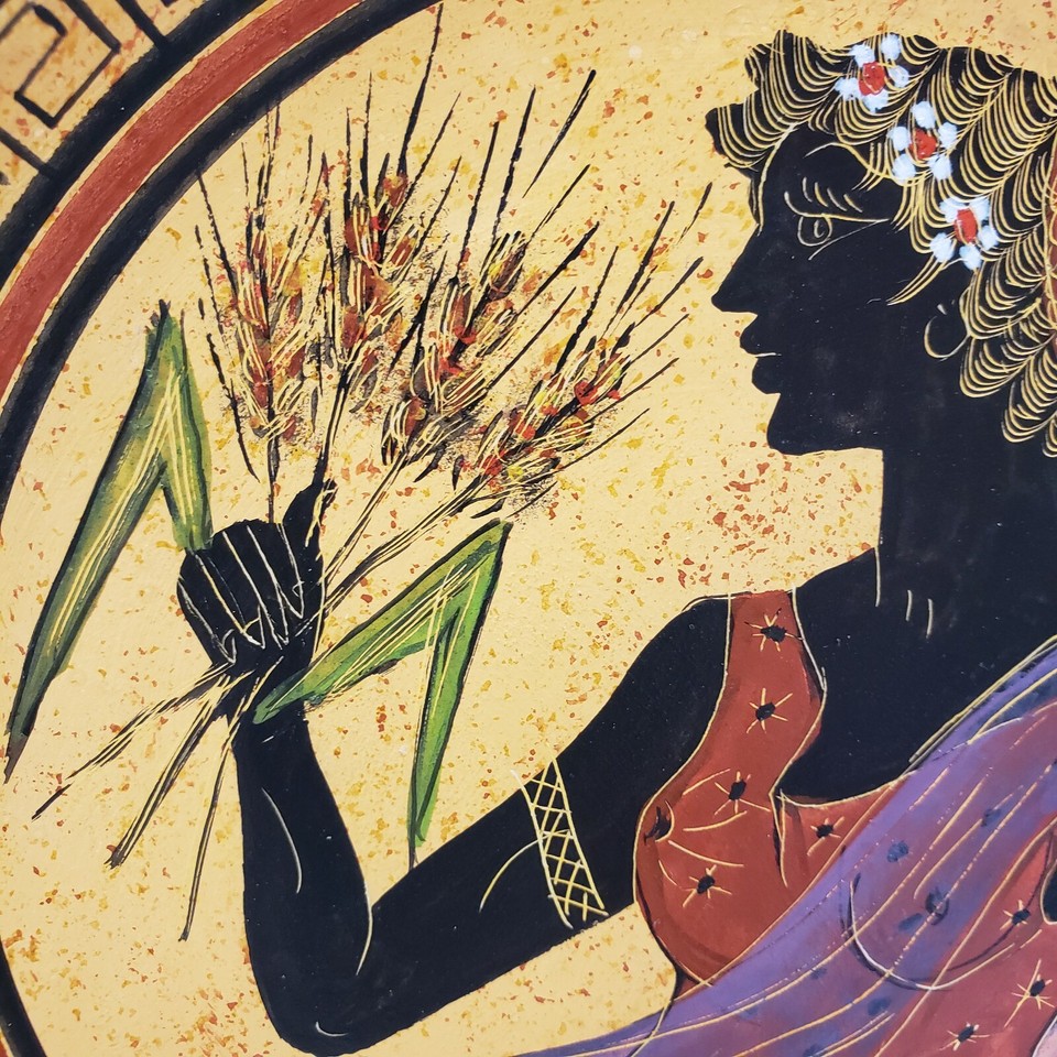 Demeter Goddess of Harvest Demetra Ancient Greek Hand Painted Art ...
