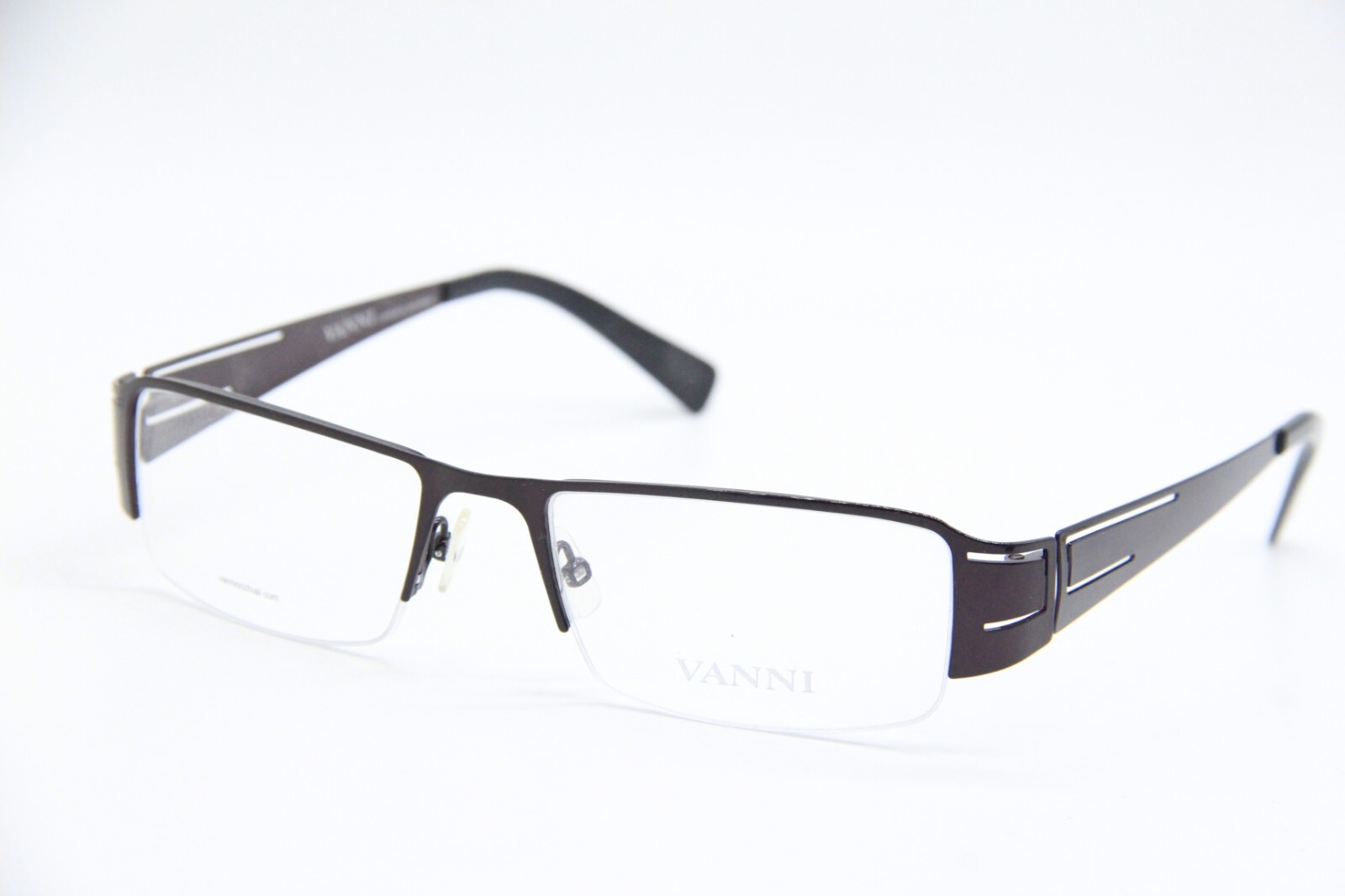 NEW VANNI V1091 C408 DARK PURPLE BLACK AUTHENTIC EYEGLASSES FRAMES 52 ...