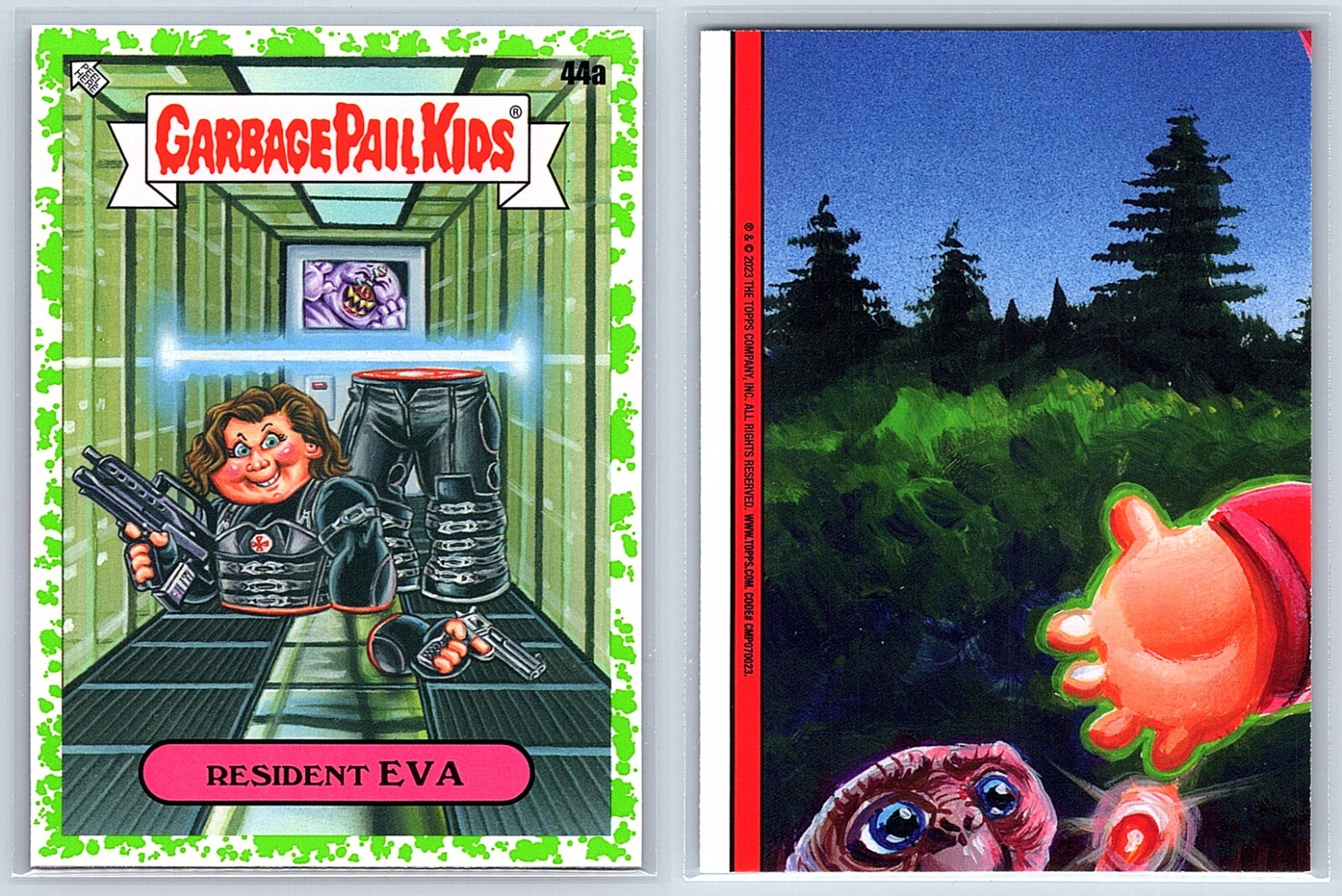 Resident Evil Alice Milla Jovovich Garbage Pail Kids GPK Spoof GREEN SP Card Eva | eBay