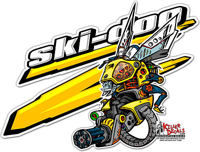 (SKID-7L) LEFT 18" SKIDOO SKI-DOO SNOWMOBILE REV ROBOT BEE DECAL ...