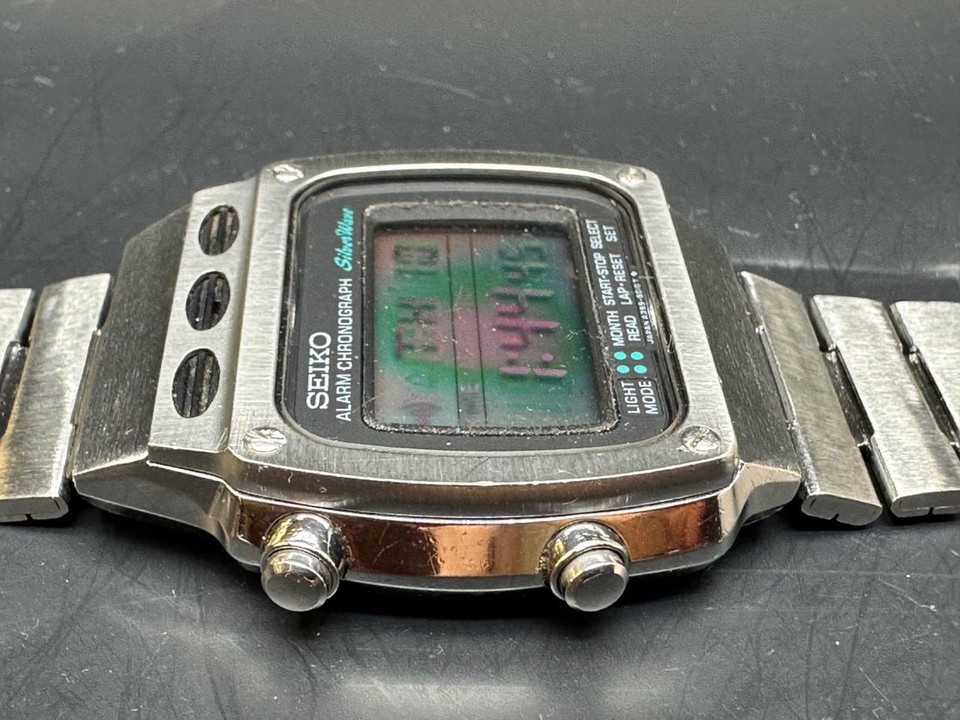 1980 Seiko A359-5020 Silver Wave Digital Chronograph Watch. | eBay