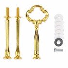 1 Set 3 Tier Handle Fittings Gold for Tea Shop Room Hotel Party Cake ...