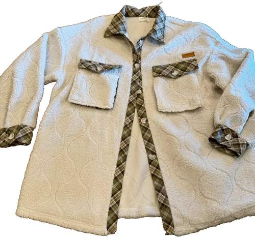 Simply Southern Quilted Shacket Youth Size Large-Beige #Y9 | eBay