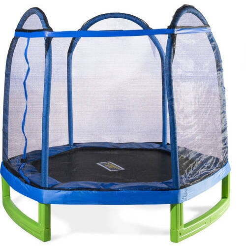 7-Foot My First Trampoline Hexagon (Ages 3-10) for Kids, Blue/Green | eBay