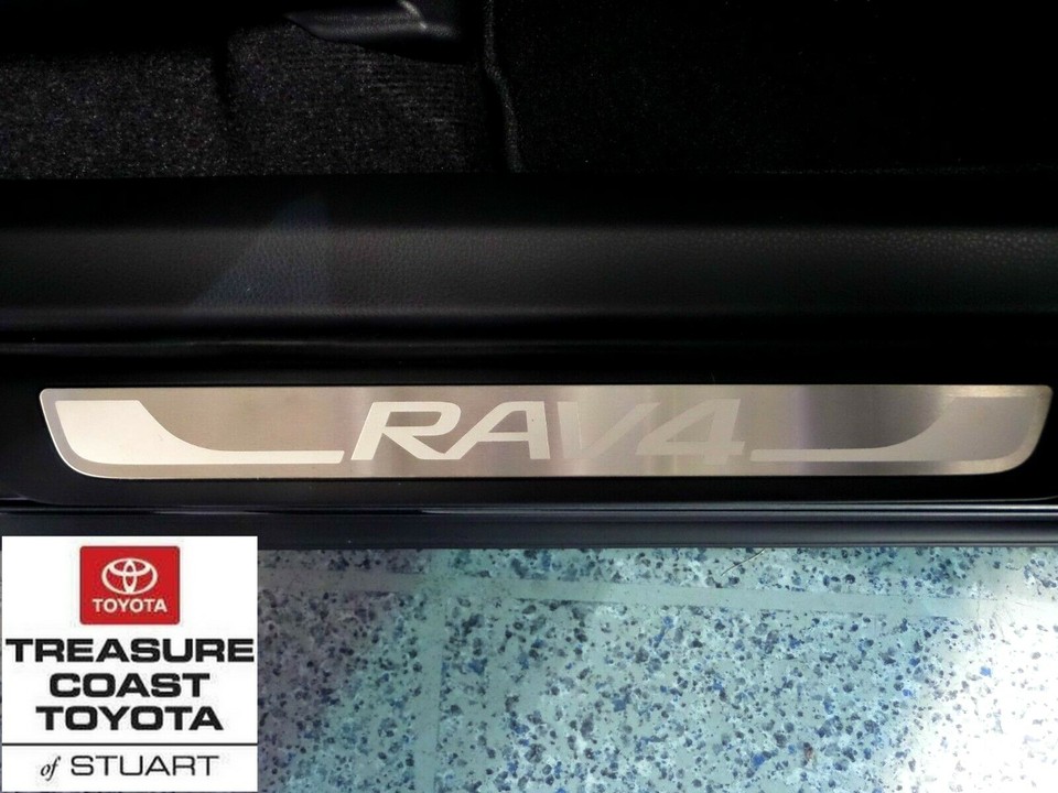 NEW OEM TOYOTA RAV4 2013-2018 STAINLESS STEEL DOOR SILLS PROTECTORS 4 ...