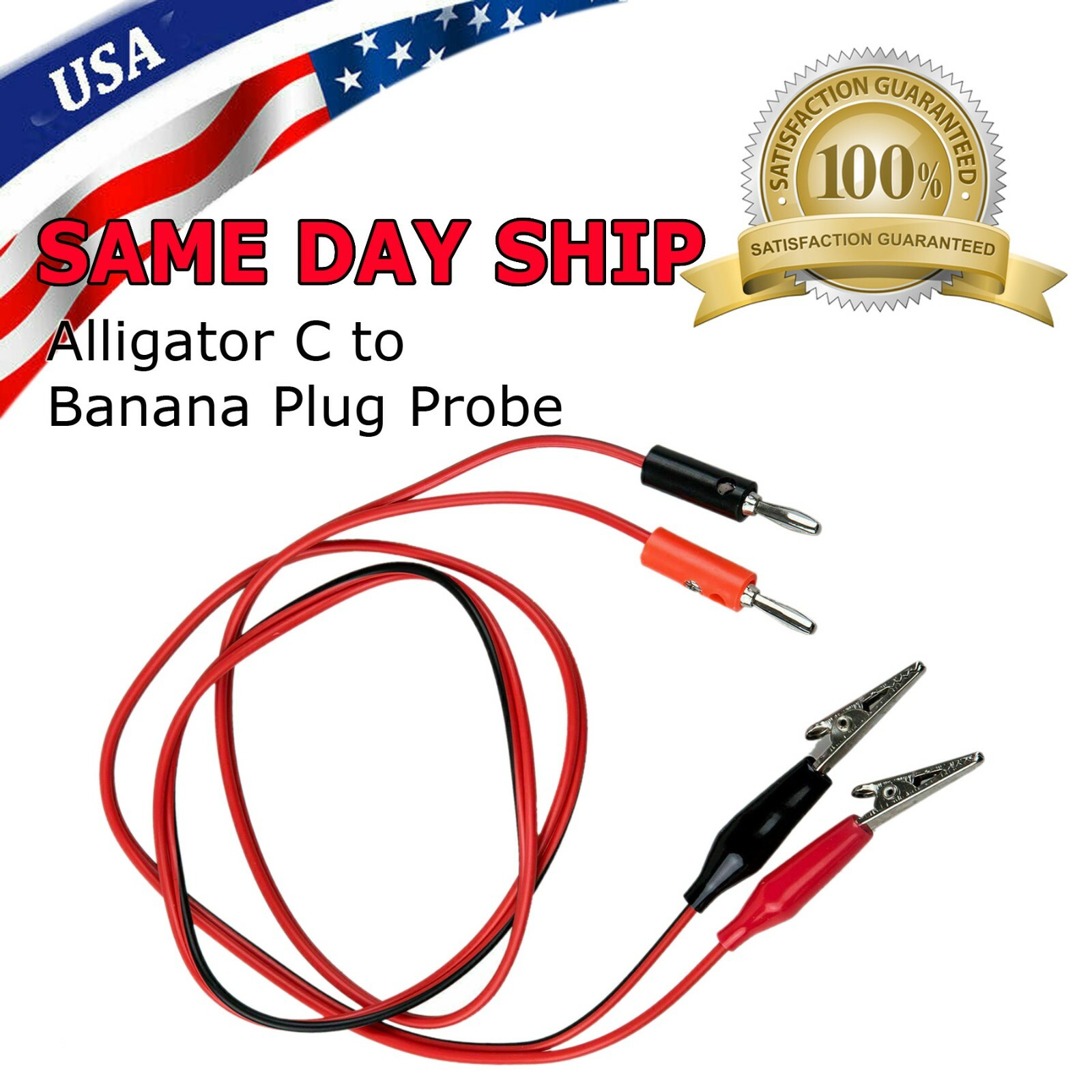 New 3FT Alligator Probe Test Lead Clip to Banana Plug Probe Cable for ...
