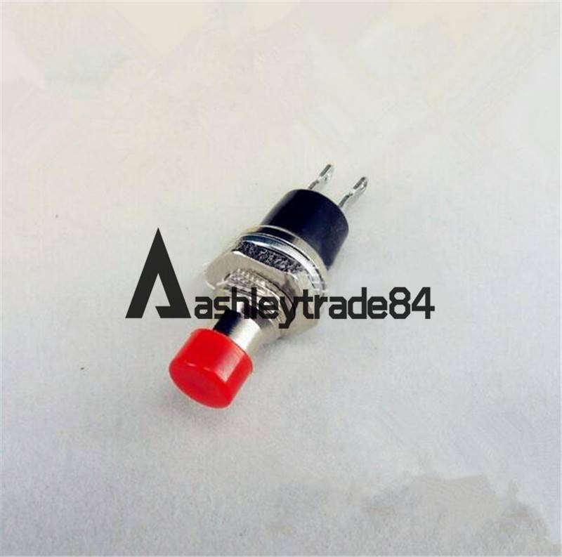 5Pcs RED PB05A 2Pin Maintained ON-OFF 1NO 7mm Mini Push Button Switch ...